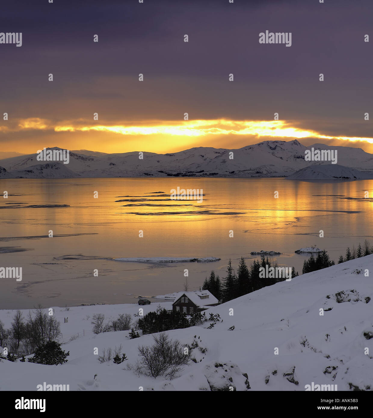 Lake Thingvellir National Park Iceland Stock Photo - Alamy