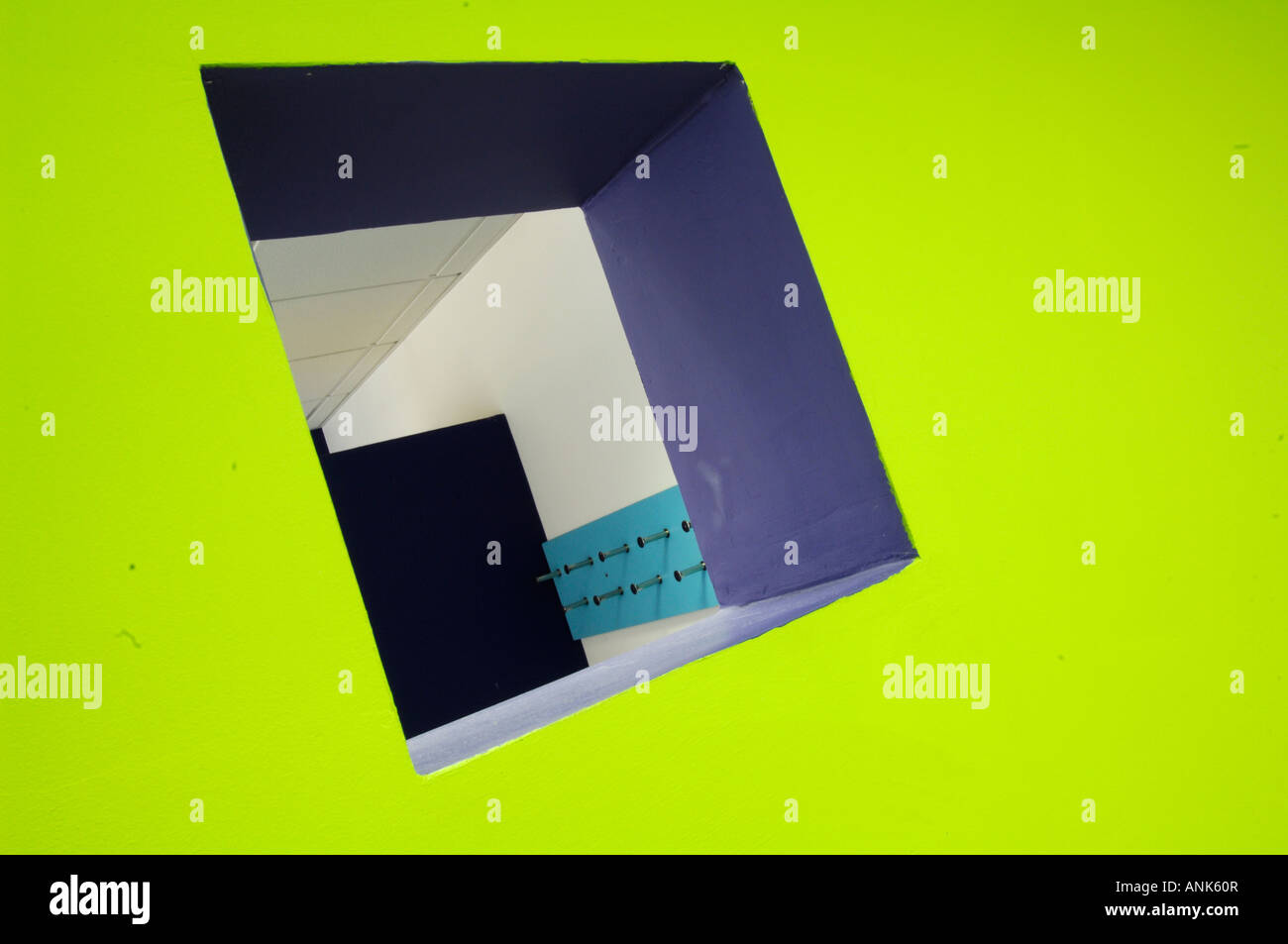 contemporary architecture window hole in wall conceptual Stock Photo ...