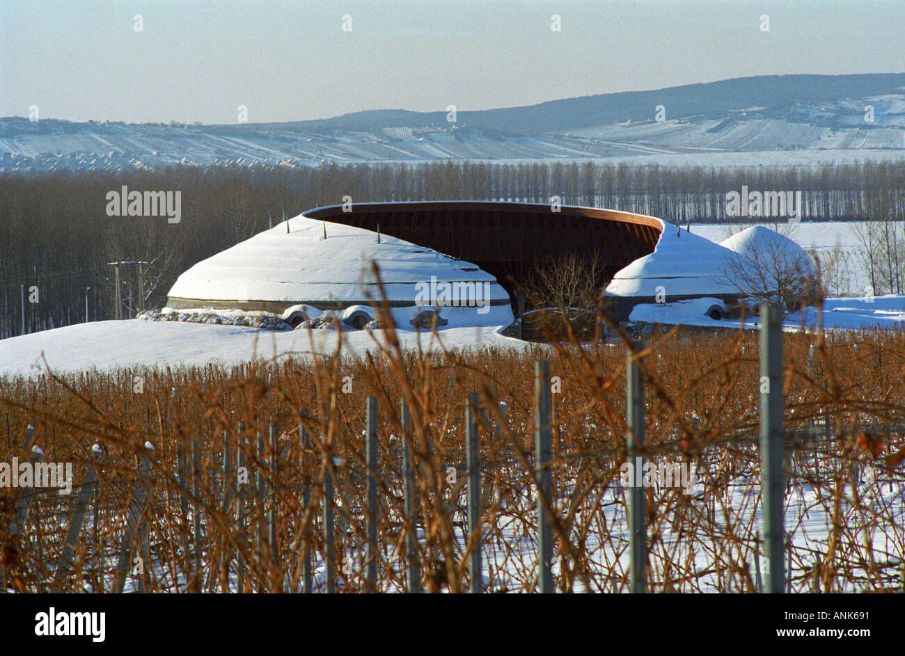 The Disznoko vineyard and famous tractor garage, designed in the ...