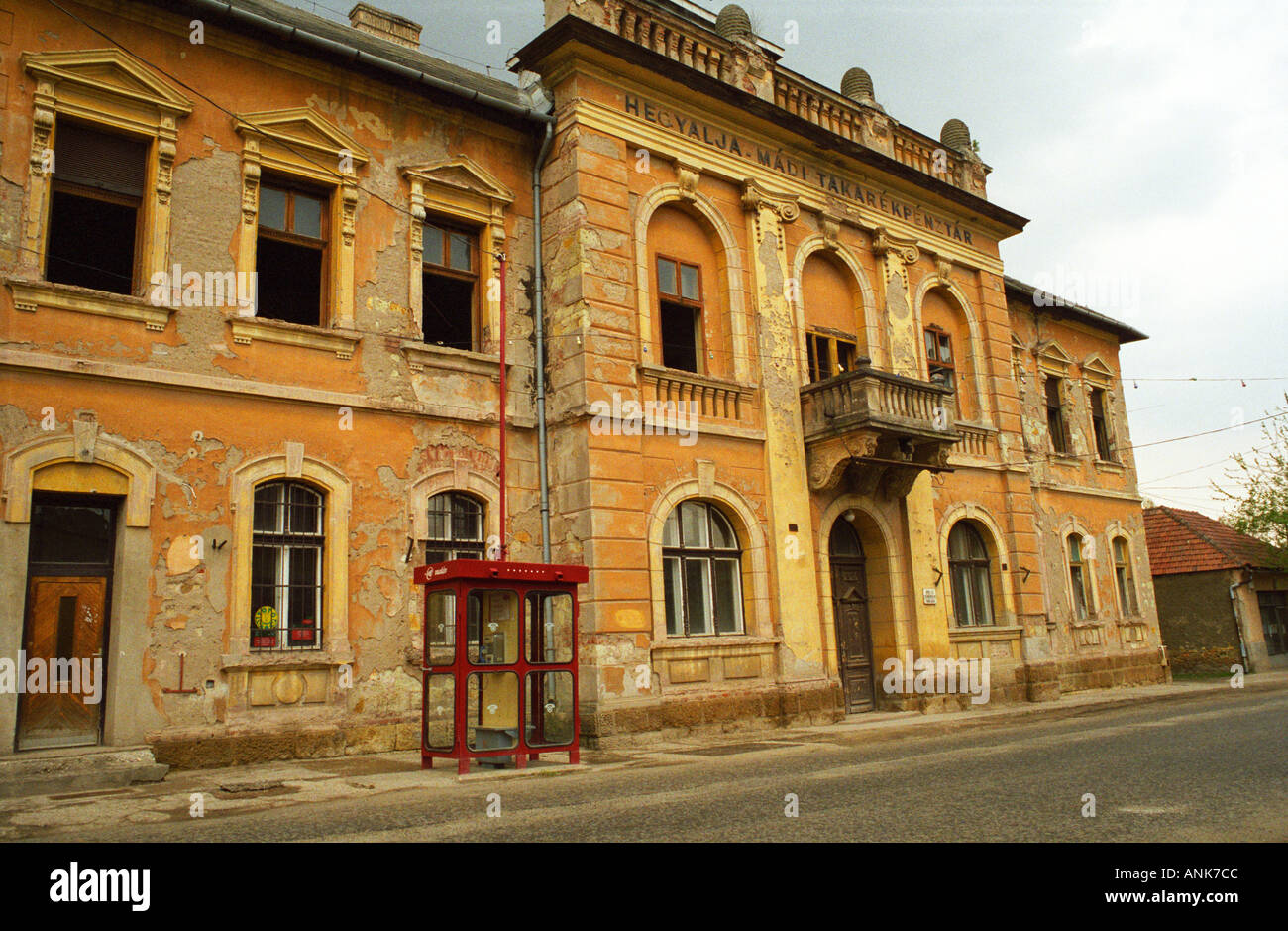 In the village Mad in Tokaj: The old savings bank in Mad, now ...