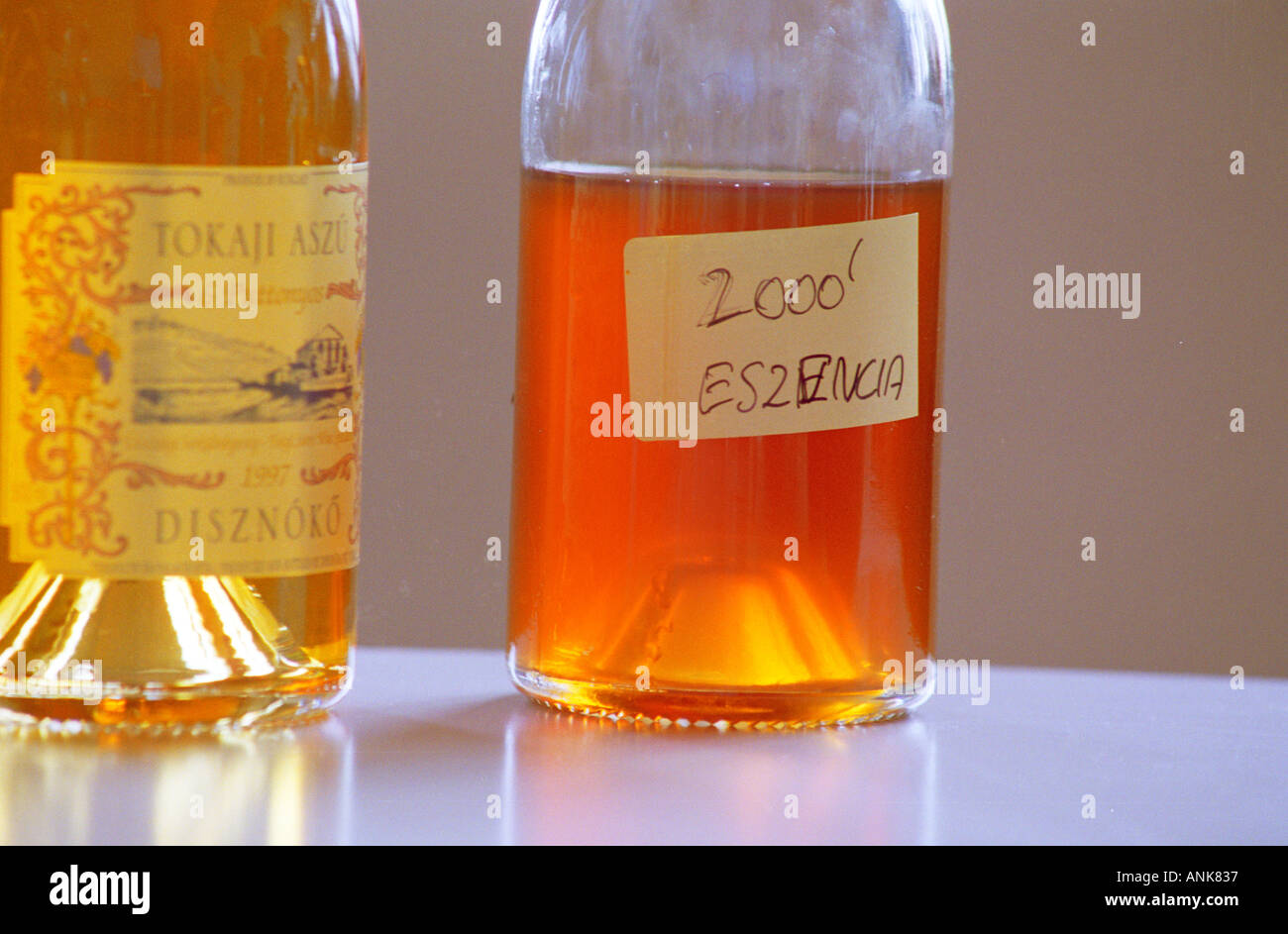 The Disznoko winery in Tokaj: in the tasting room, bottles of Tokaj ...