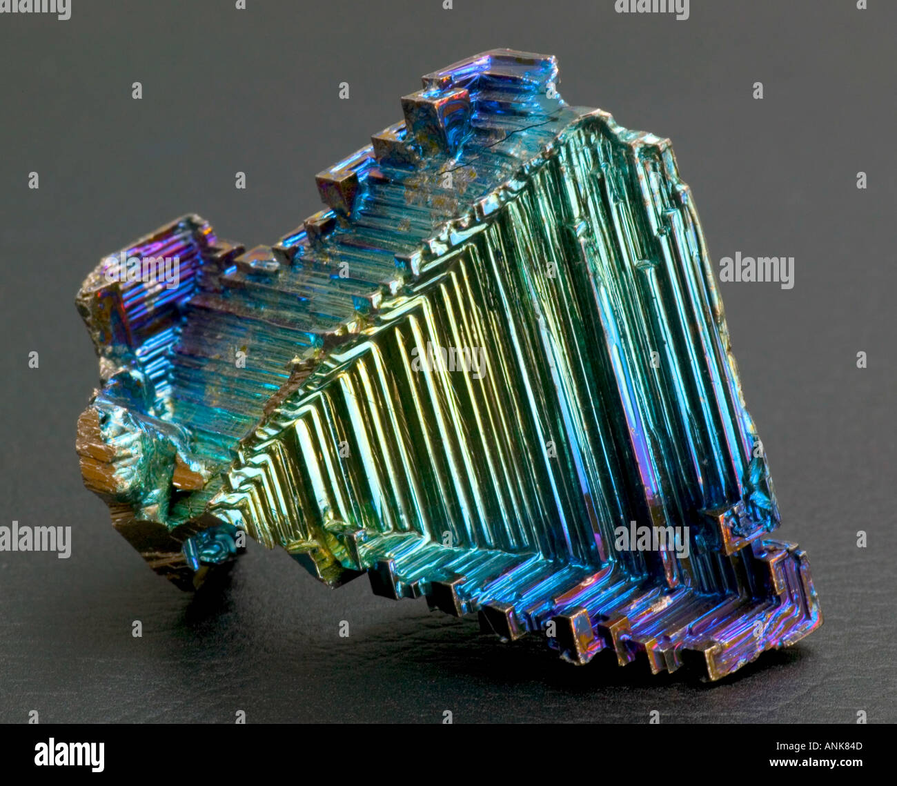 Bismuth crystals laboratory grown Stock Photo - Alamy