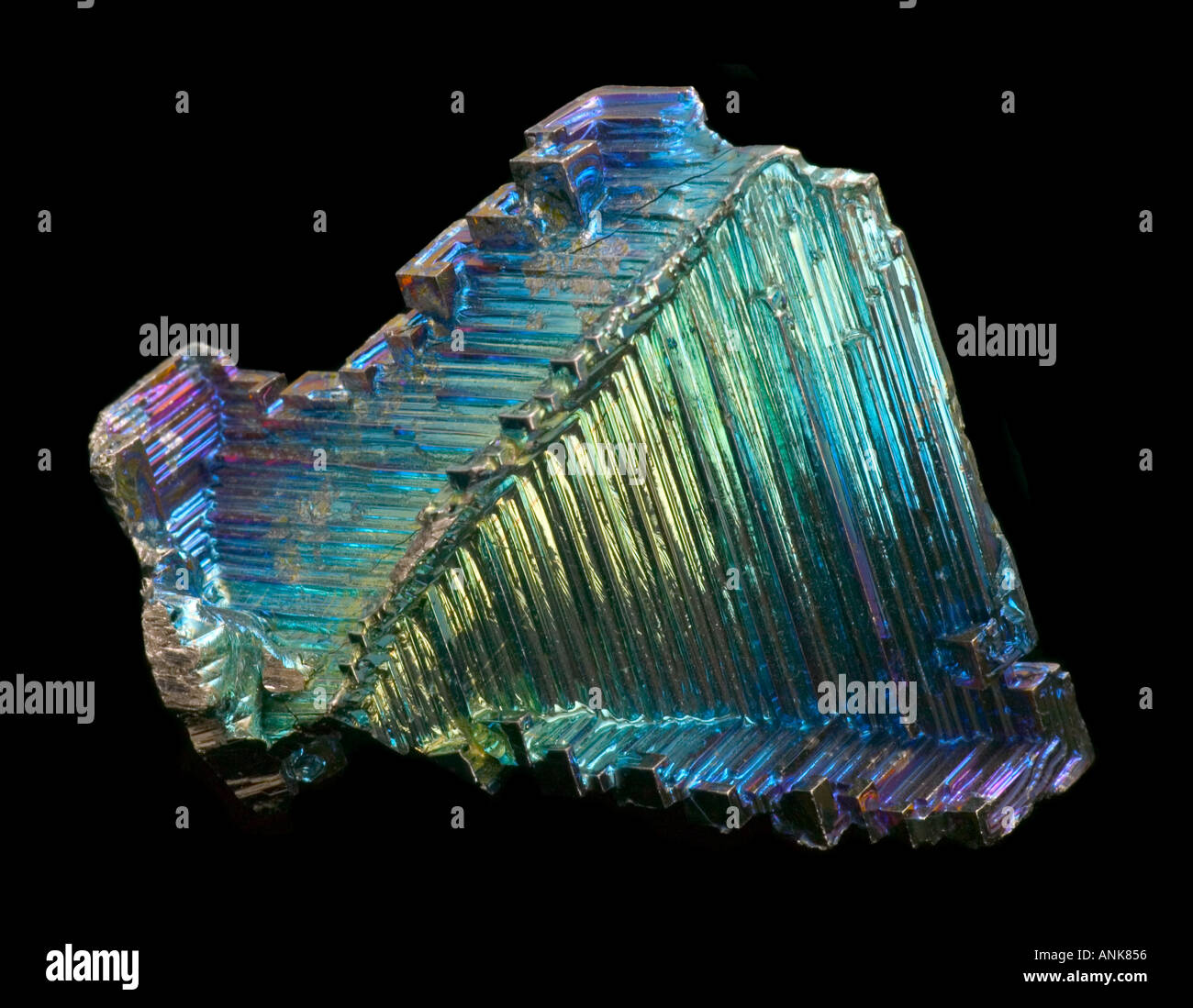 Bismuth crystals laboratory grown Stock Photo - Alamy