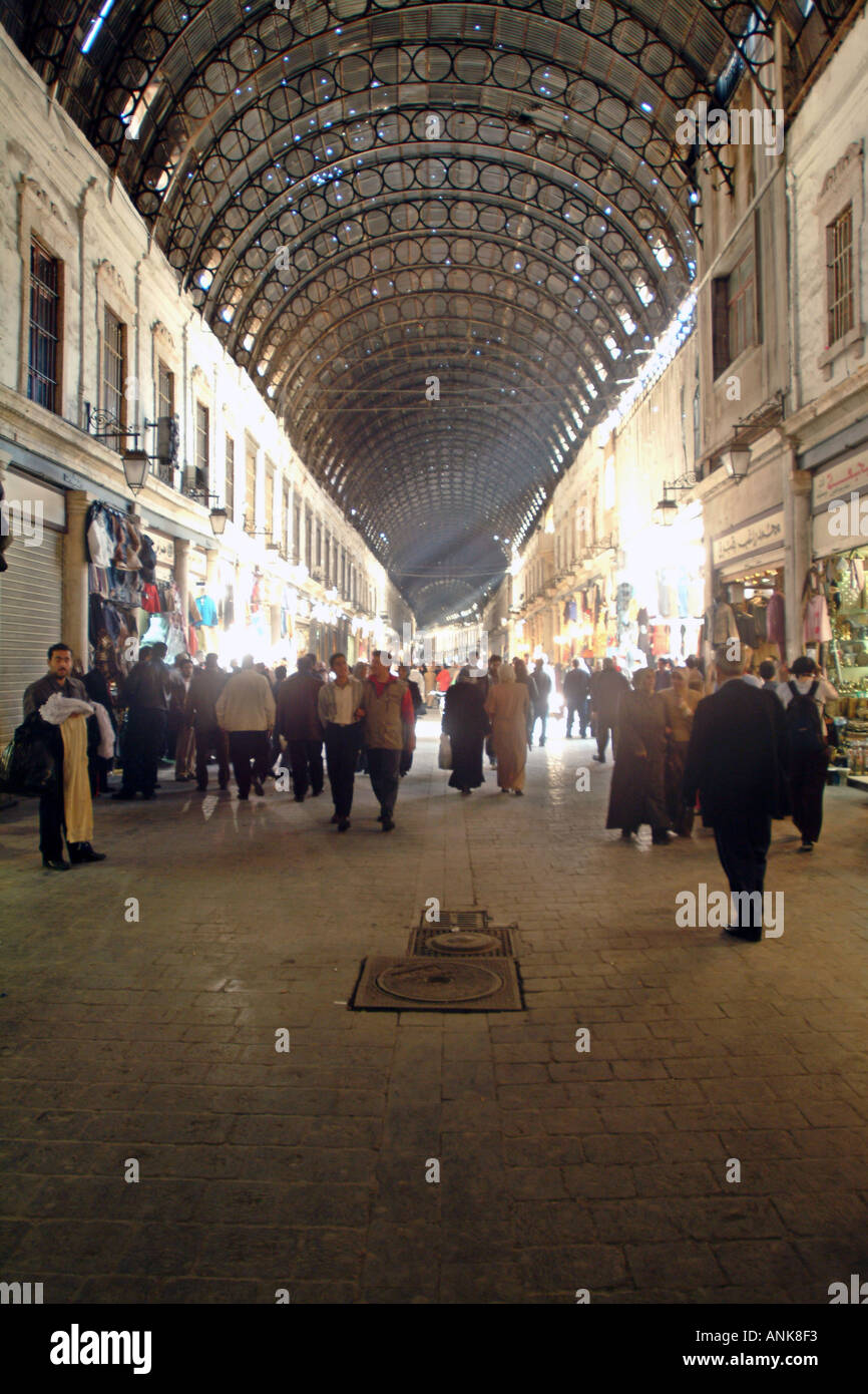 Interior of the market in Damascus Stock Photo - Alamy