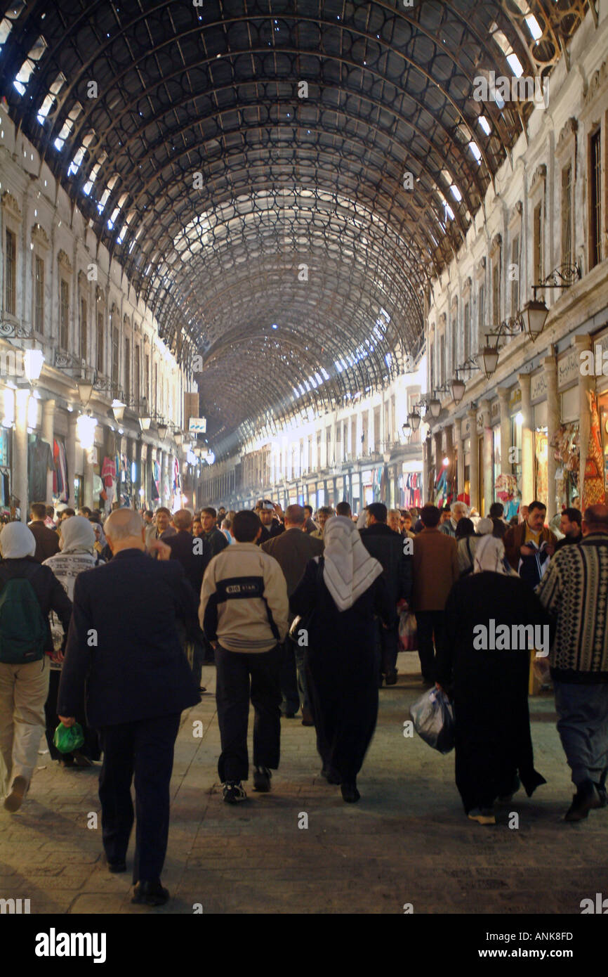 Interior of the market in Damascus Stock Photo - Alamy