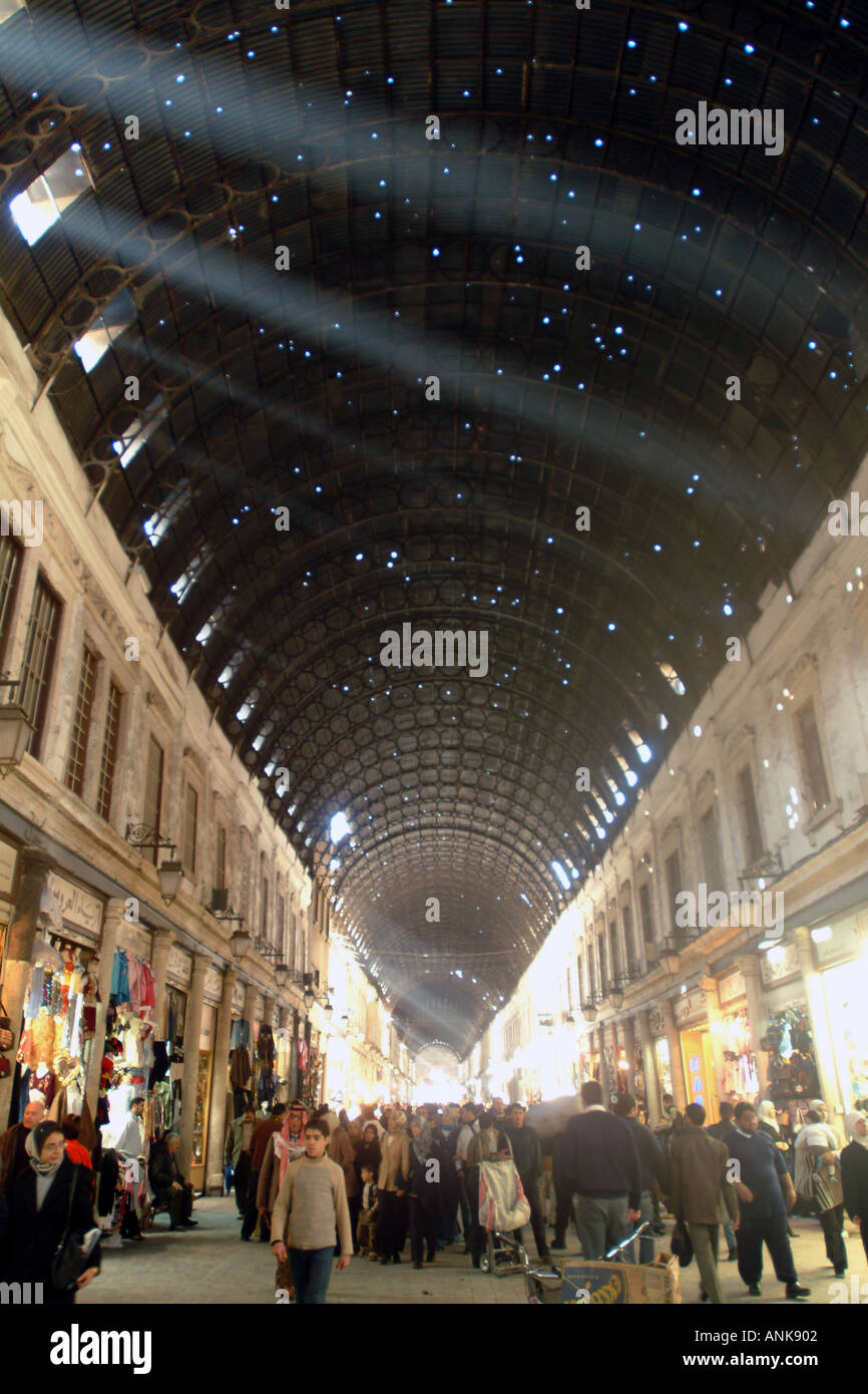 Interior of the market in Damascus Stock Photo - Alamy