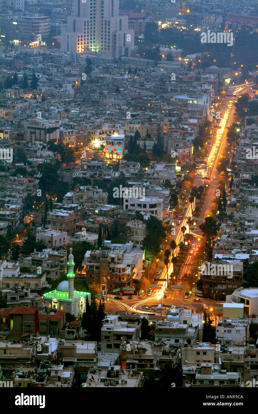 View over Damascus from the look out point Syria Stock Photo - Alamy
