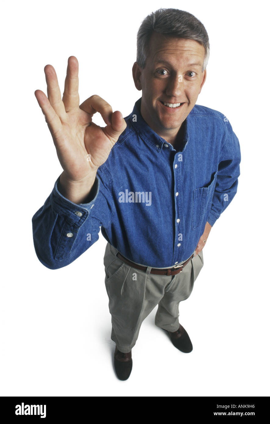 Person giving a ok Cut Out Stock Images & Pictures - Alamy