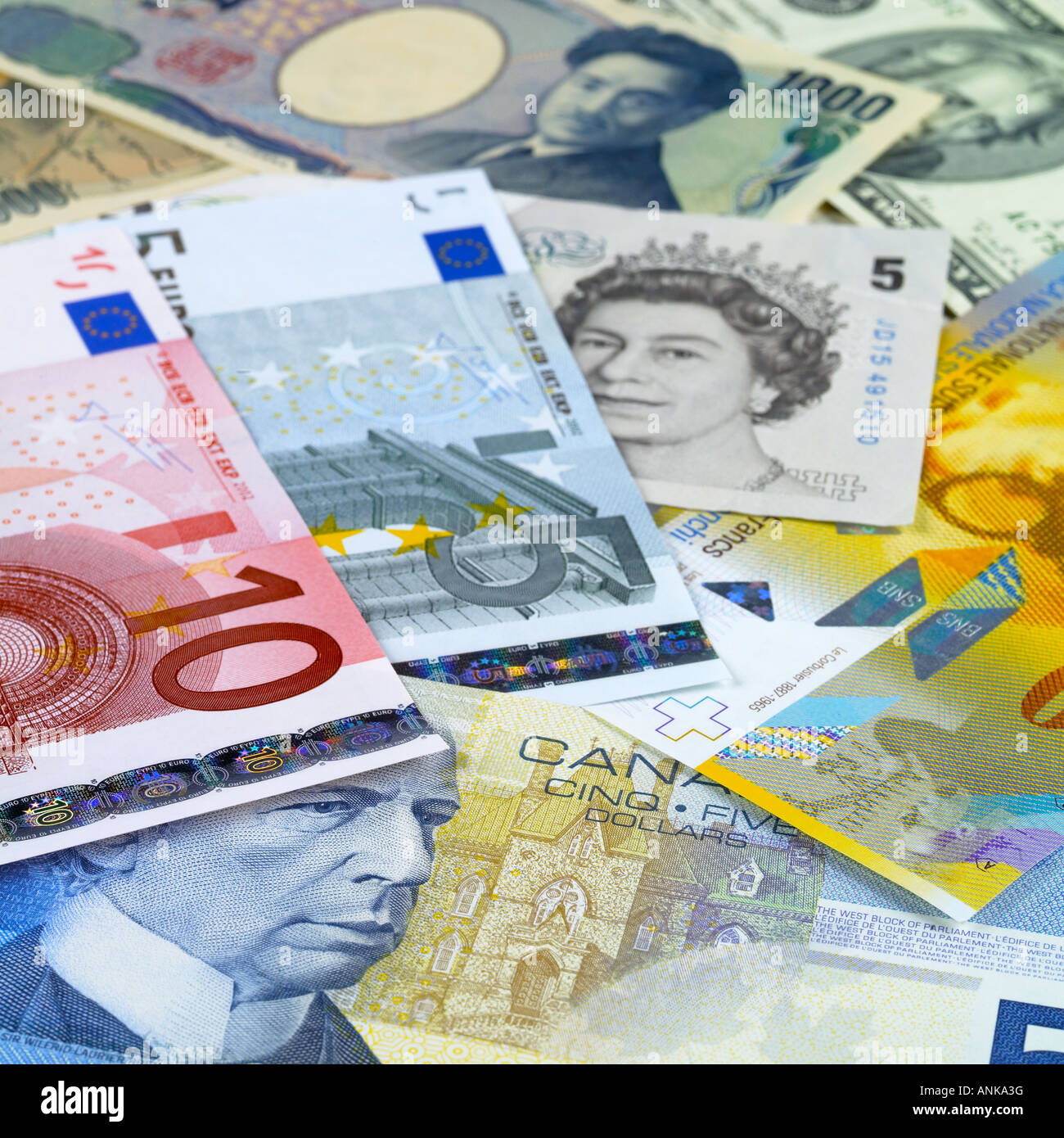 Pattern made from the foreign currency bills Stock Photo - Alamy