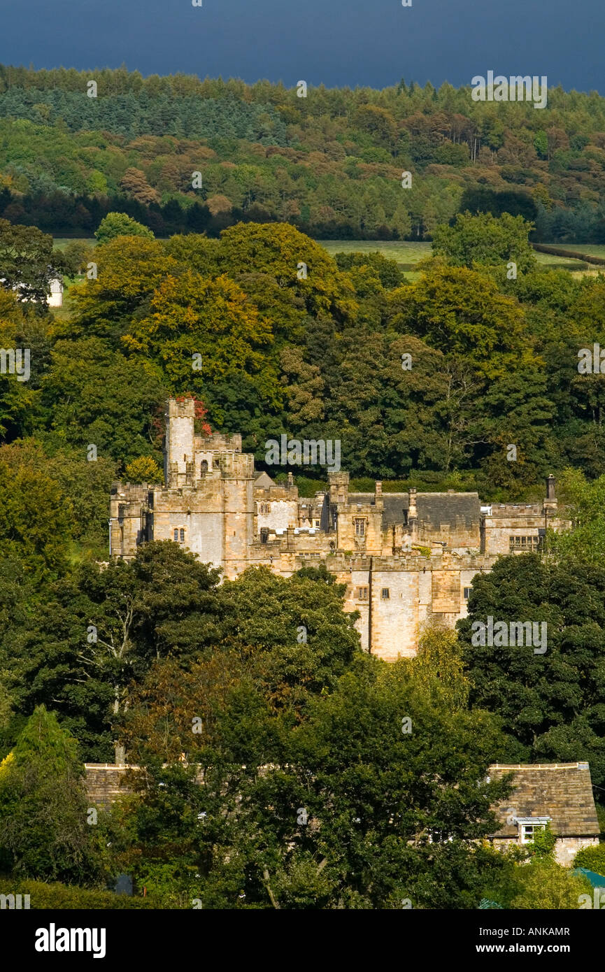 View of Haddon Hall near Bakewell in the Peak District National Park ...