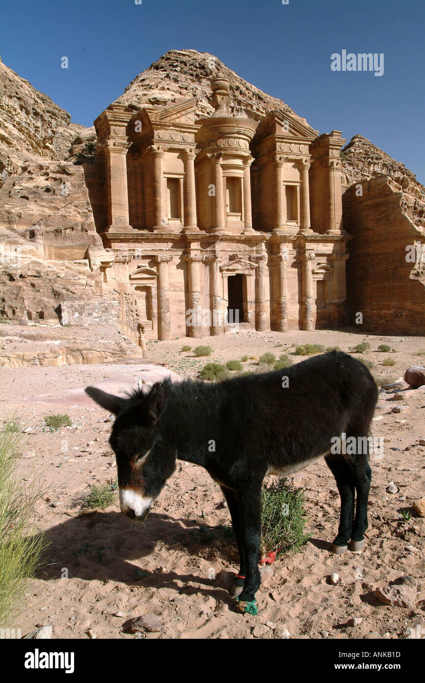 Donkey in front monastery hi-res stock photography and images - Alamy