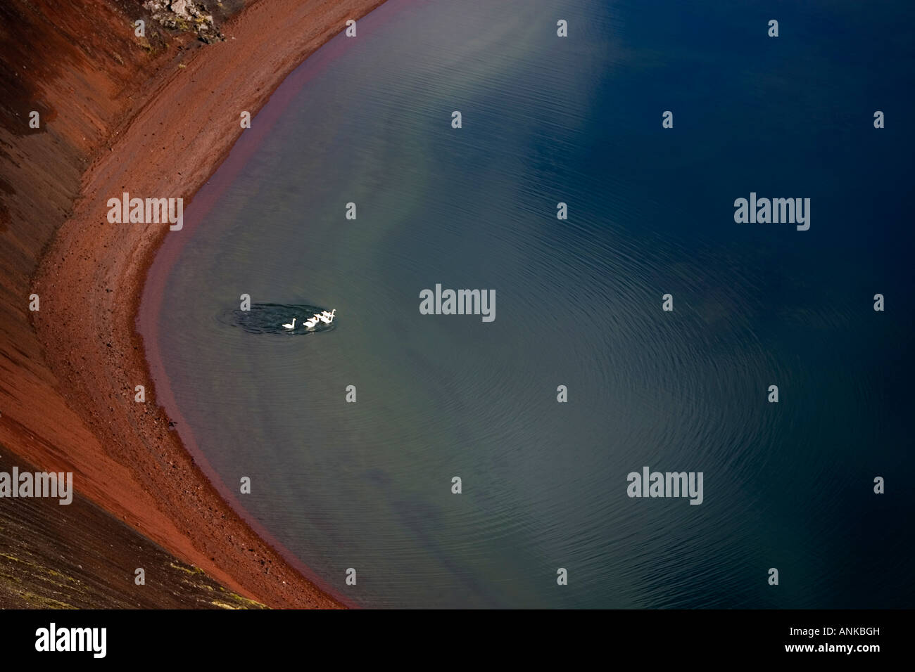 Aerial photo of rivers and lakes in the highlands of Iceland Stock ...