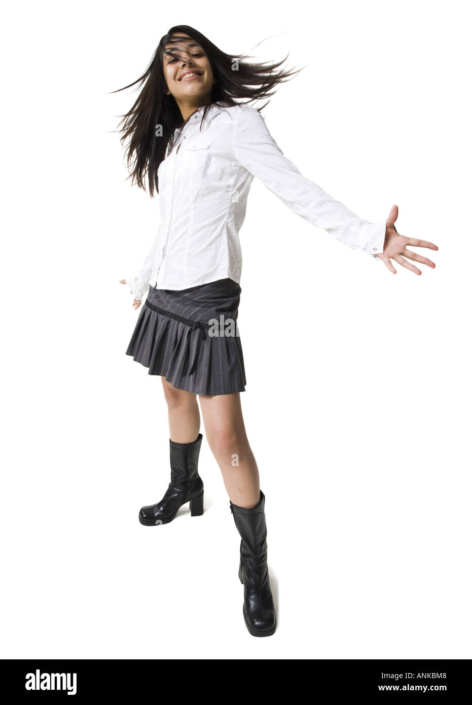 Teenage girl cut out looking down Cut Out Stock Images & Pictures - Alamy