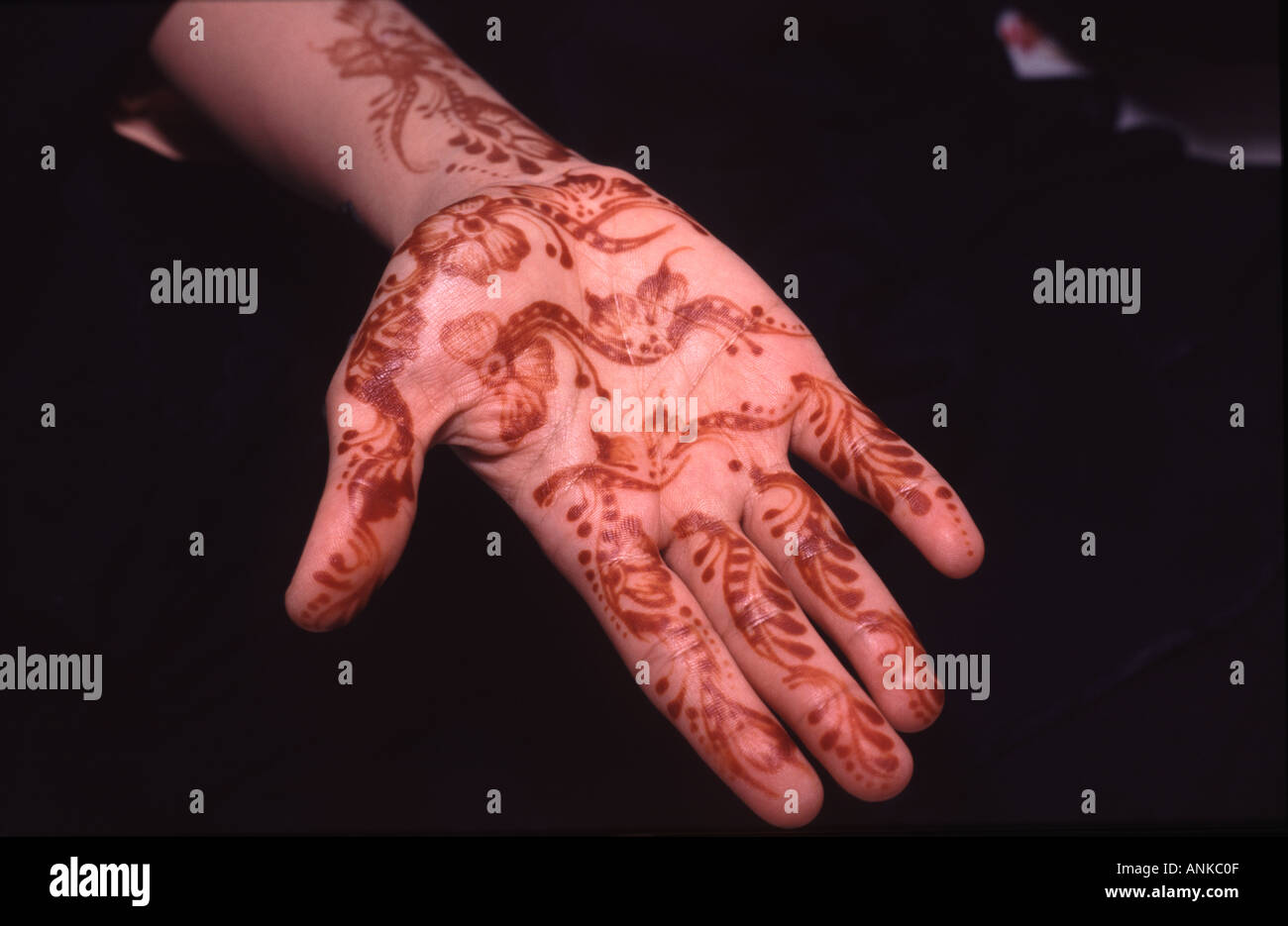 Henna painted hands Stock Photo - Alamy