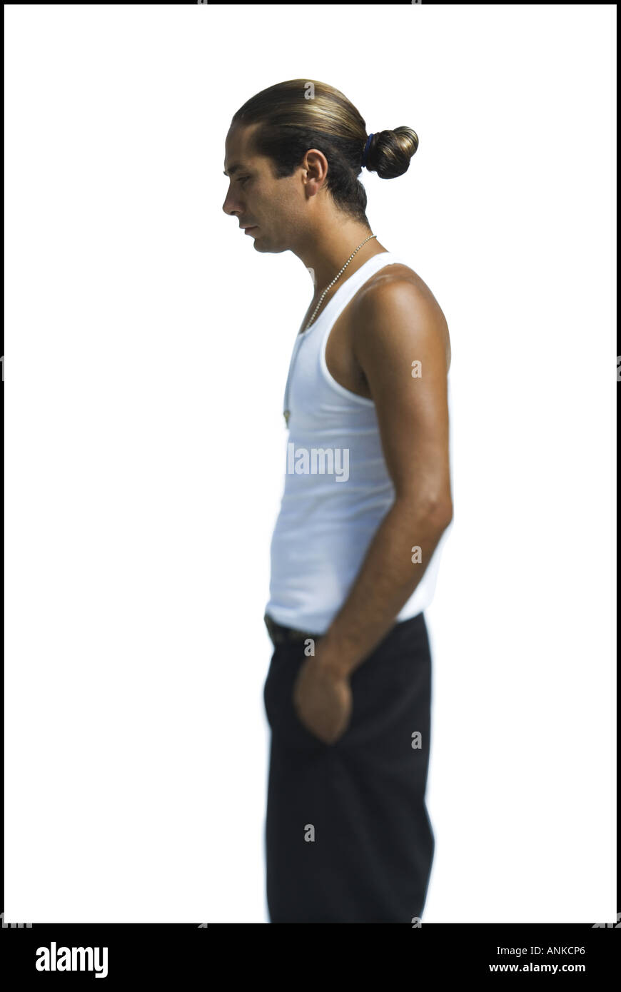 Three quarter profile shot dark hi-res stock photography and images - Alamy
