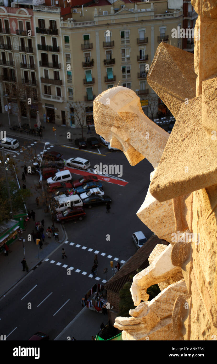 Statue from a bell tower Antoni Gaudi Temple de la Sagrada Familia ...