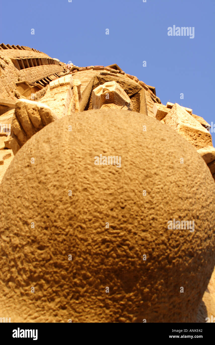 Statue from a bell tower Antoni Gaudi Temple de la Sagrada Familia ...