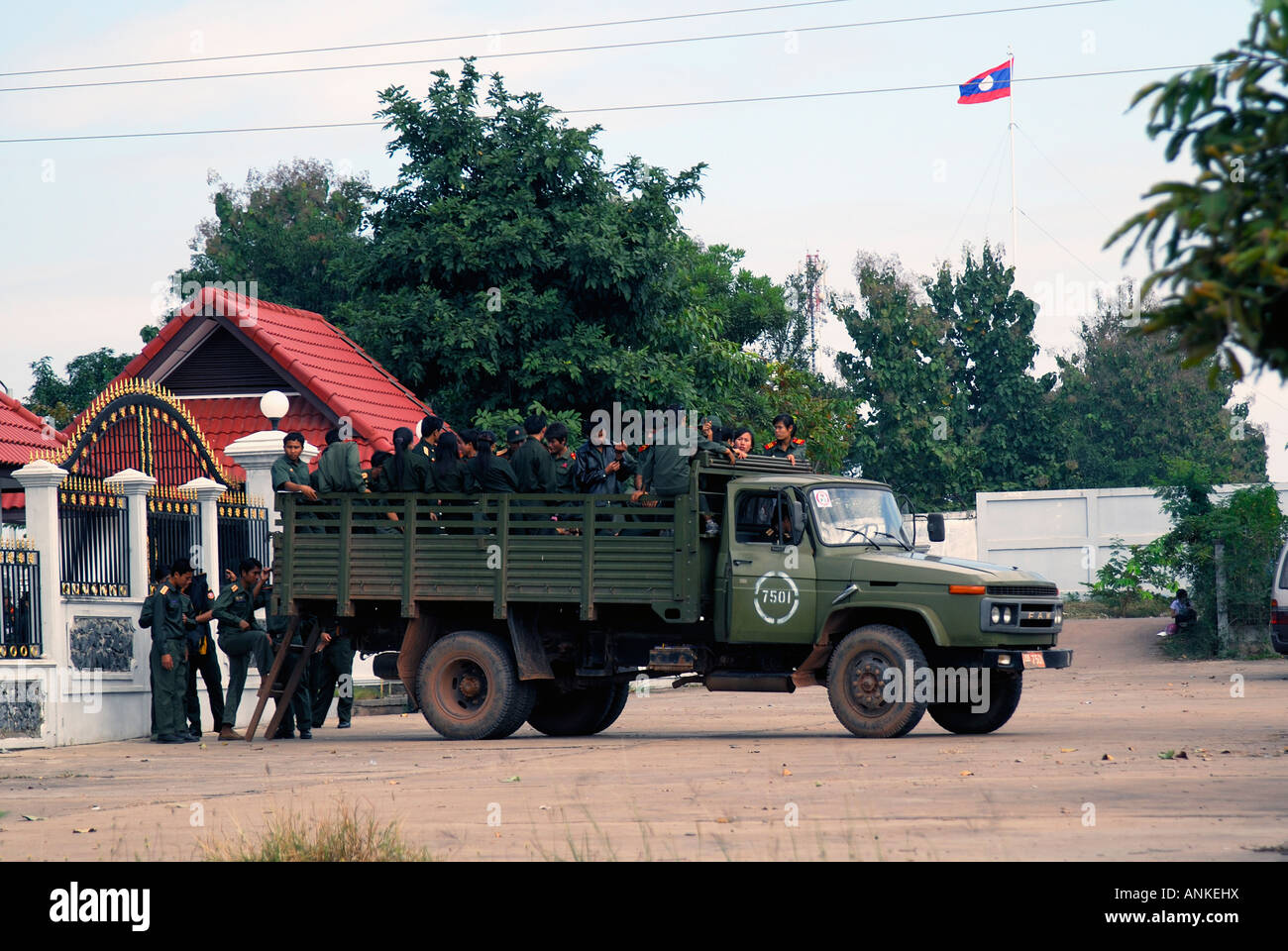 Lao army truck outside military museum,Vientiane,Laos Stock Photo - Alamy