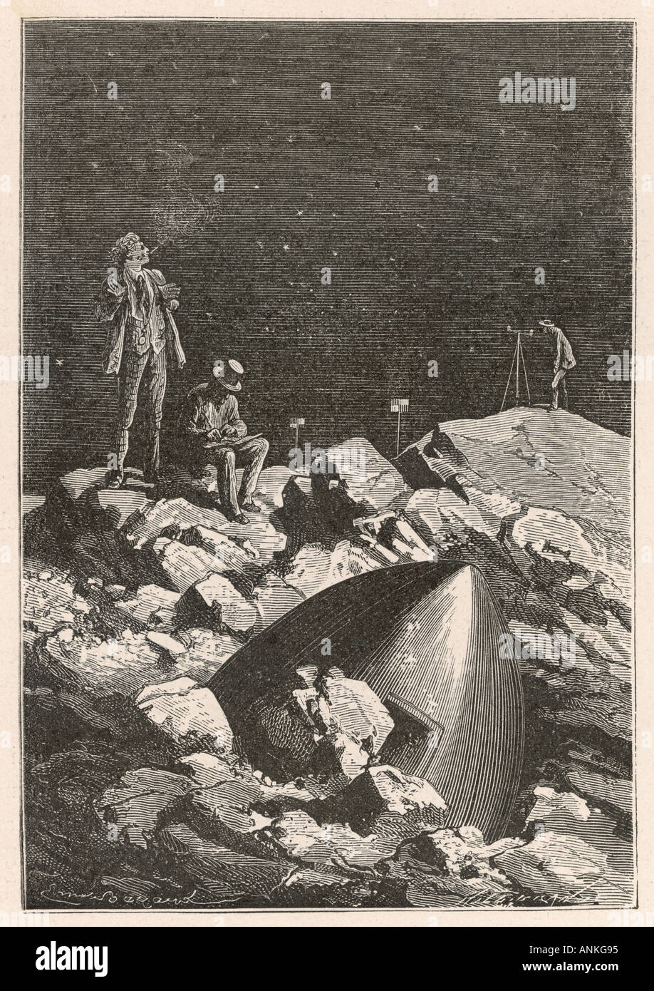 Jules verne moon hi-res stock photography and images - Alamy