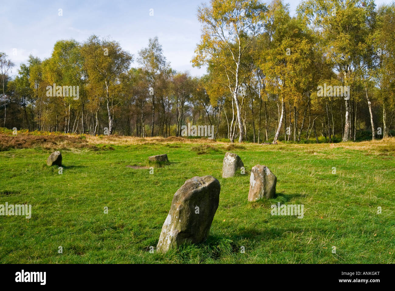 Nine Ladies Stone Circle on Stanton Moor in the Peak District National ...