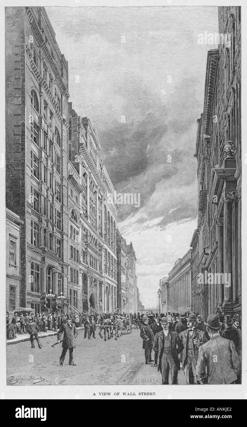 Wall Street 1890 Stock Photo - Alamy