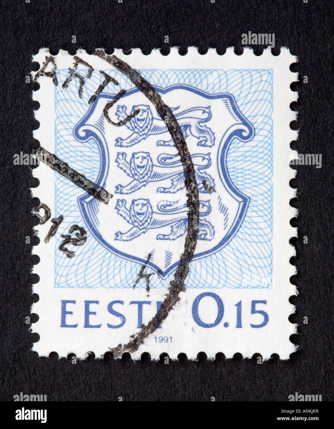 Estonian postage stamp Stock Photo - Alamy