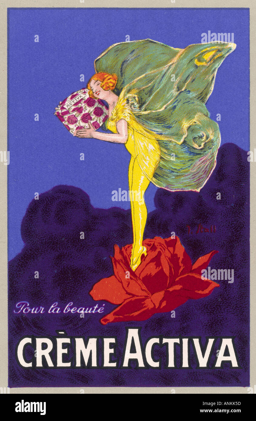 Creme Activa Advert 1922 Stock Photo - Alamy