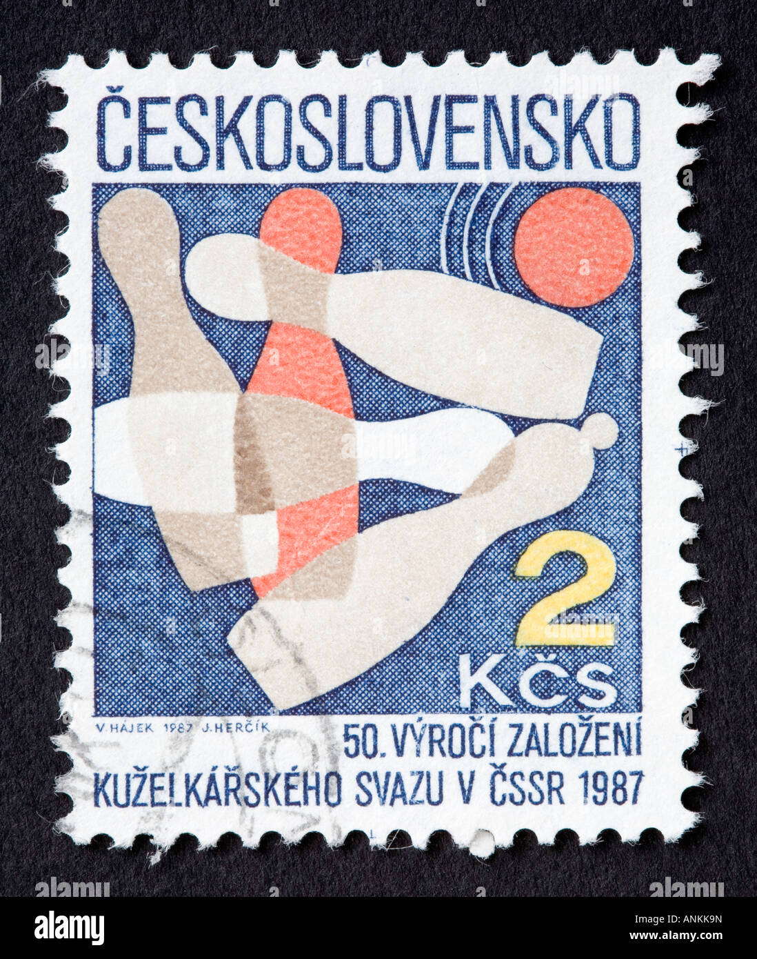 Czechoslovakian postage stamp Stock Photo - Alamy