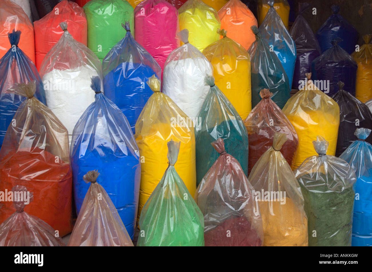Colourful Sacks of Dye, Hanoi, Vietnam Stock Photo - Alamy