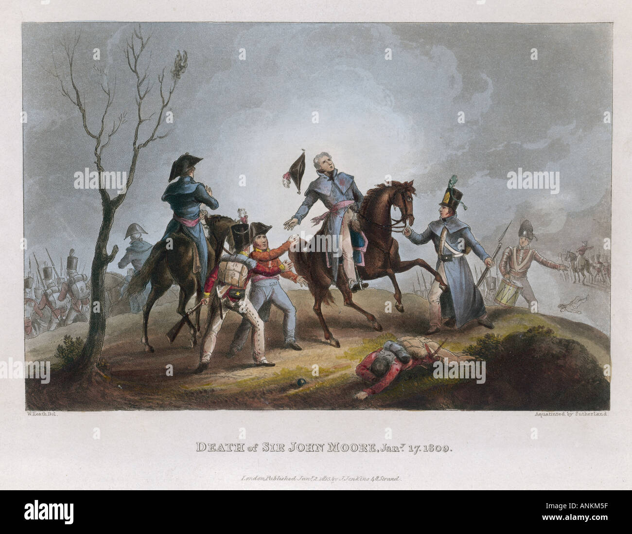 Death Of Moore Corunna Stock Photo - Alamy