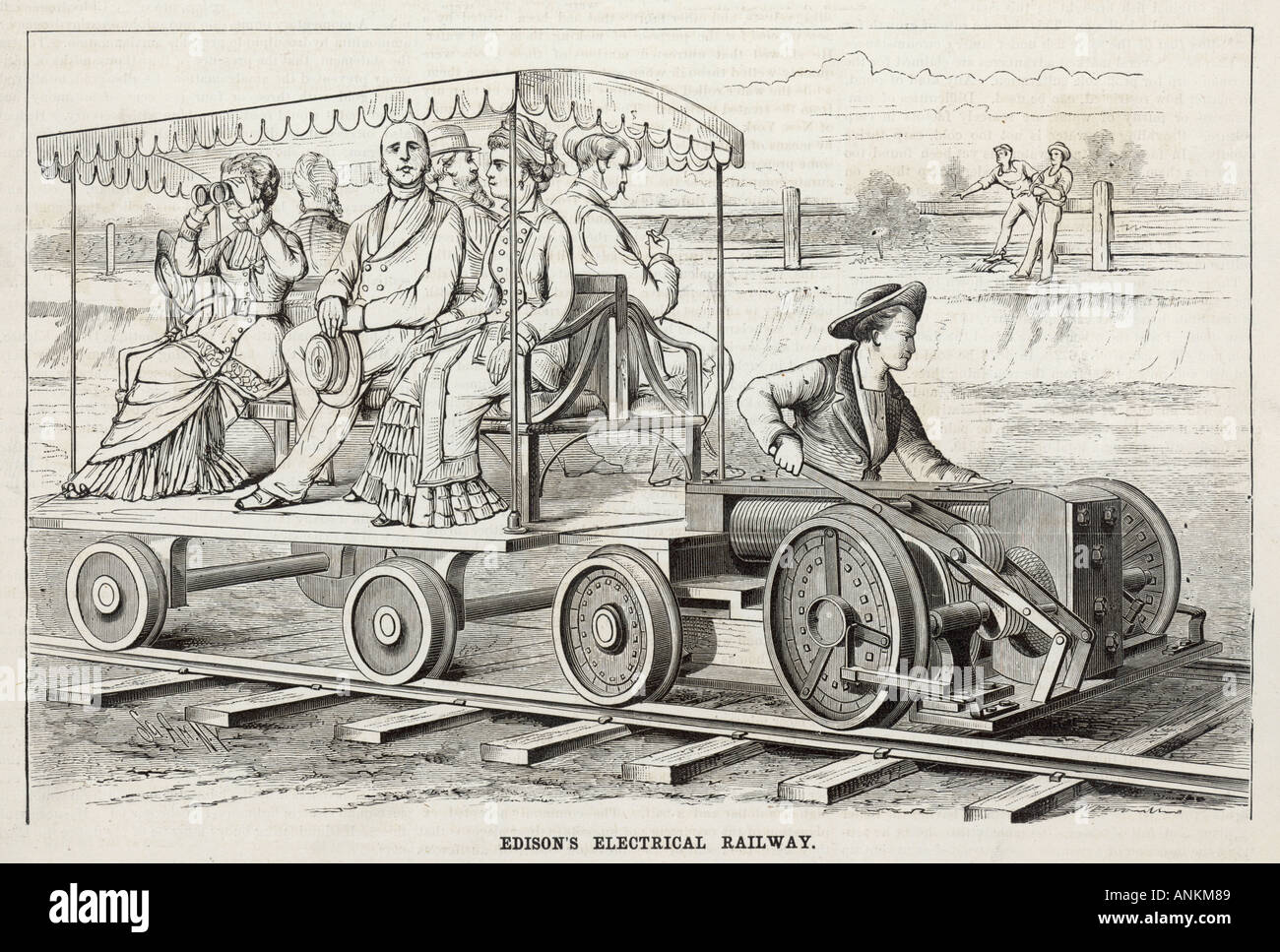 Edisons experimental electrical railway hi-res stock photography and ...