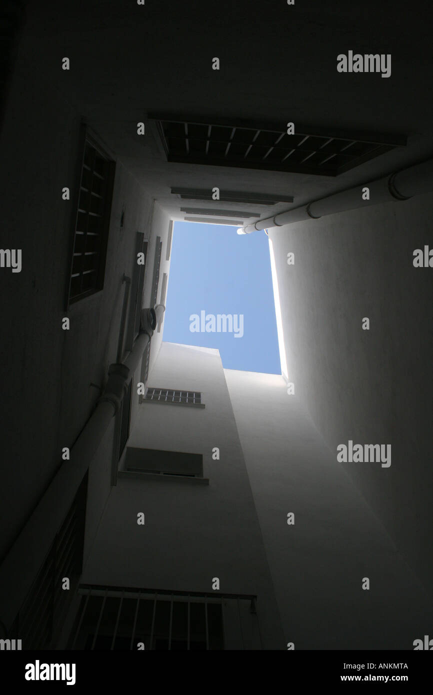 Narrow gap between buildings Stock Photo - Alamy