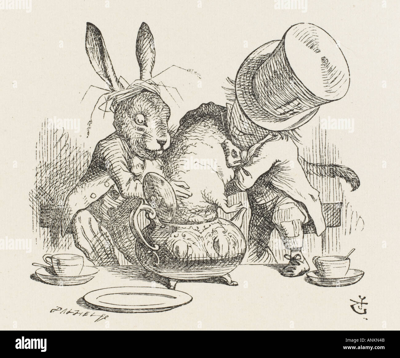 Mad hatters tea party dormouse hi-res stock photography and images - Alamy
