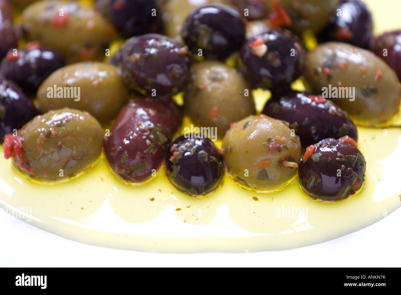 olives on oil Stock Photo - Alamy