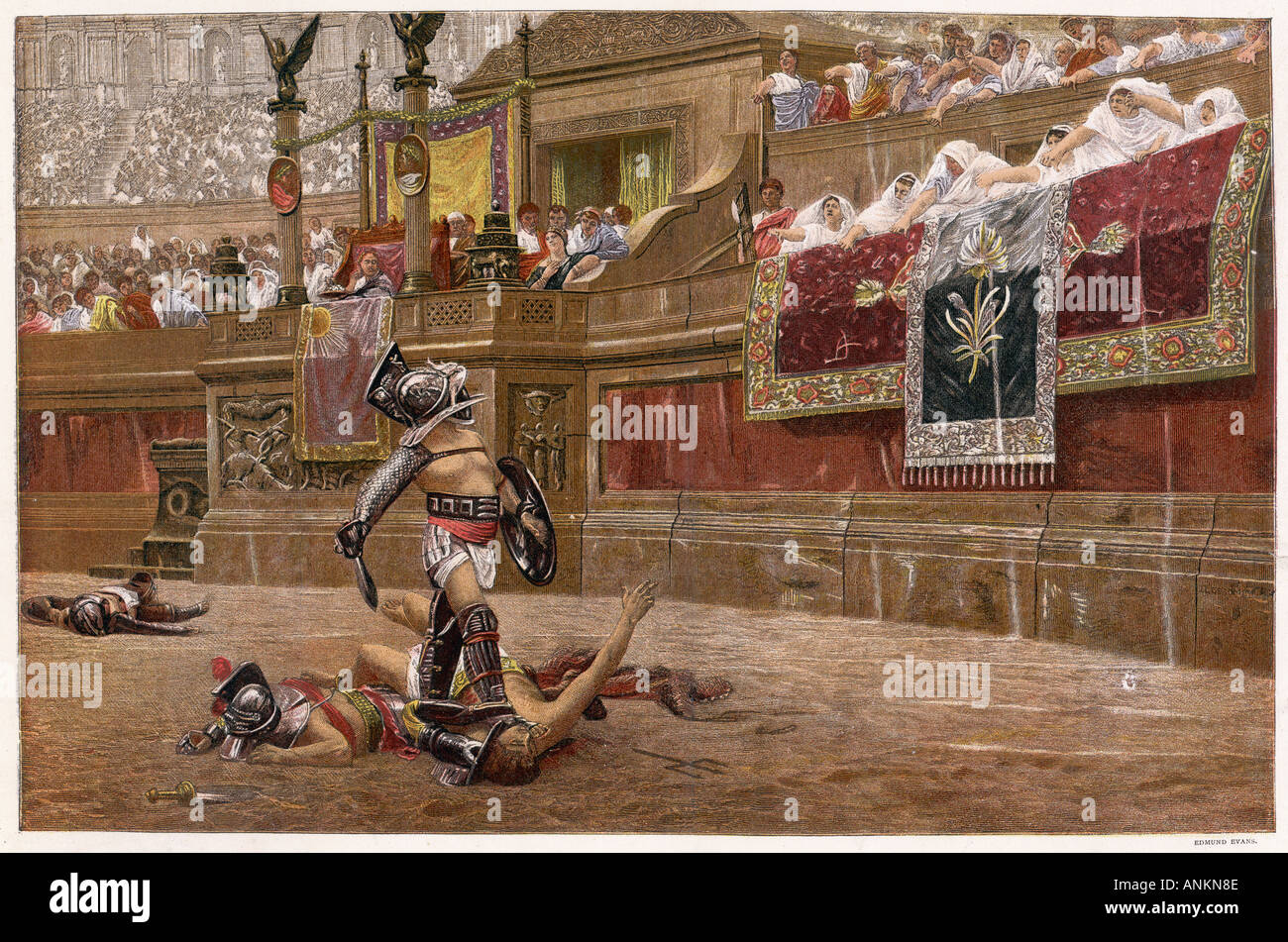 Gladiators In The Arena Stock Photo - Alamy