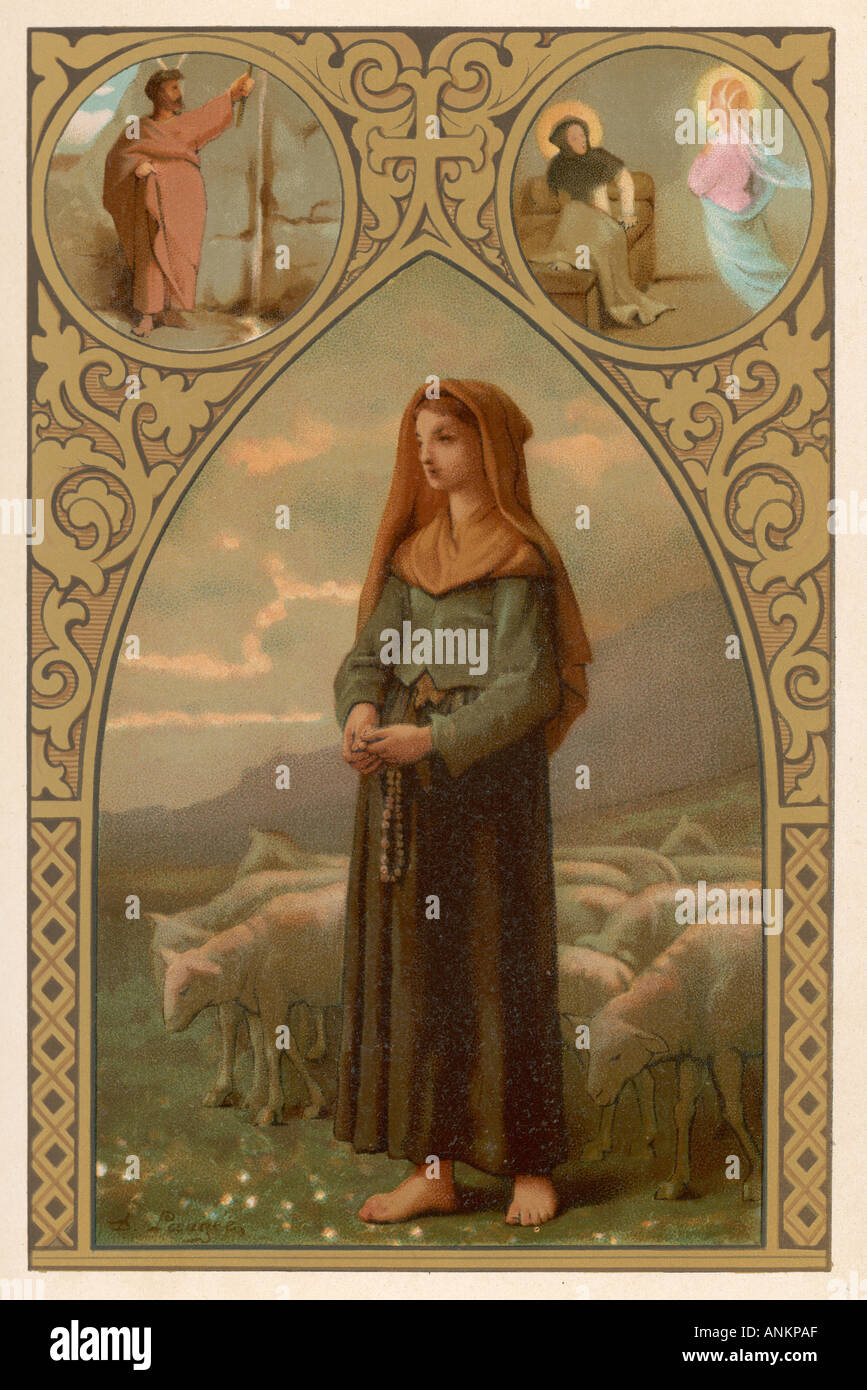 Bernadette soubirous depicted as bergere hi-res stock photography and ...