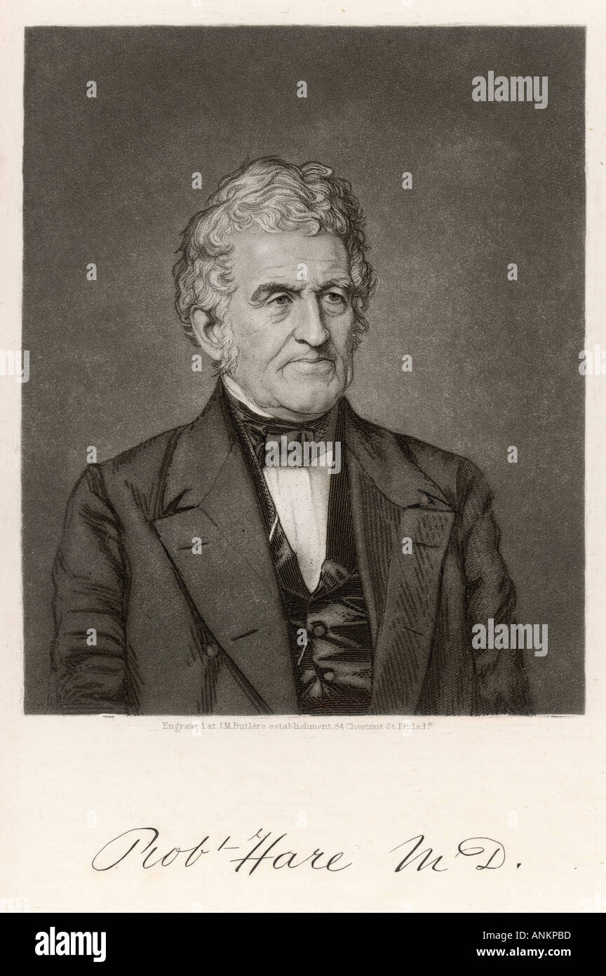 Robert hare american scientist spiritualist hi-res stock photography ...