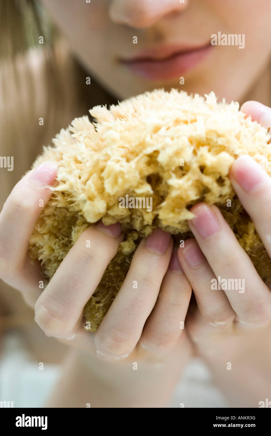 Sniffing spa woman female young hi-res stock photography and images - Alamy