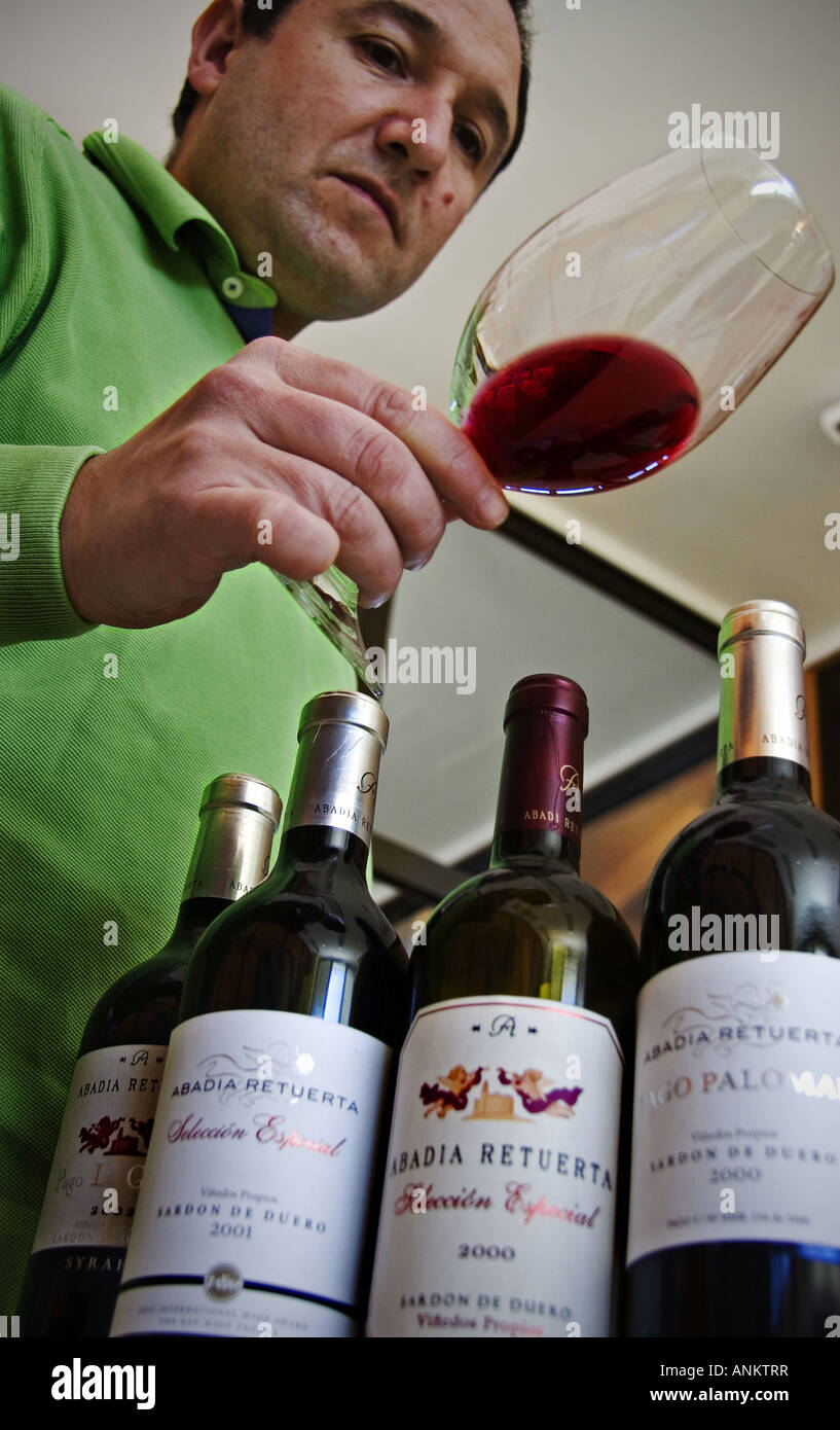 Man tasting wine Stock Photo - Alamy