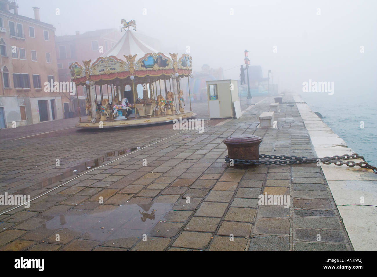 A carousel amusement ride in Venice Stock Photo - Alamy