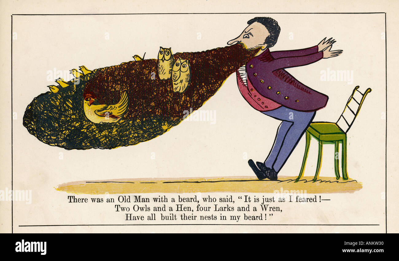 Lear Nonsense Man Beard Stock Photo - Alamy