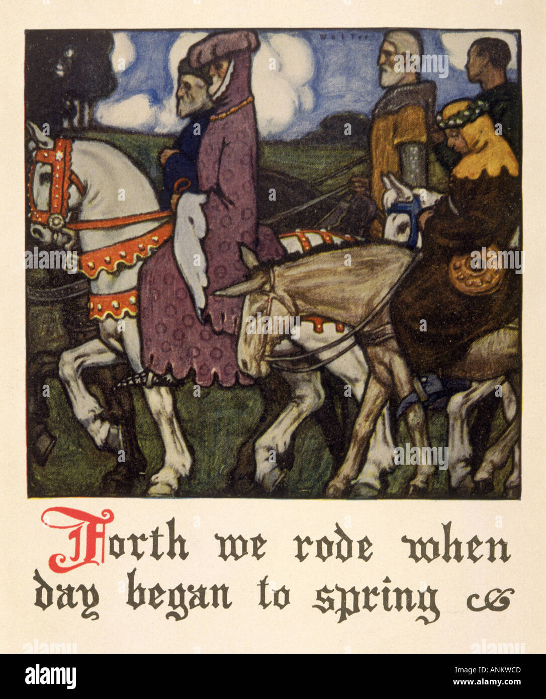 Canterbury tales pilgrims hi-res stock photography and images - Alamy