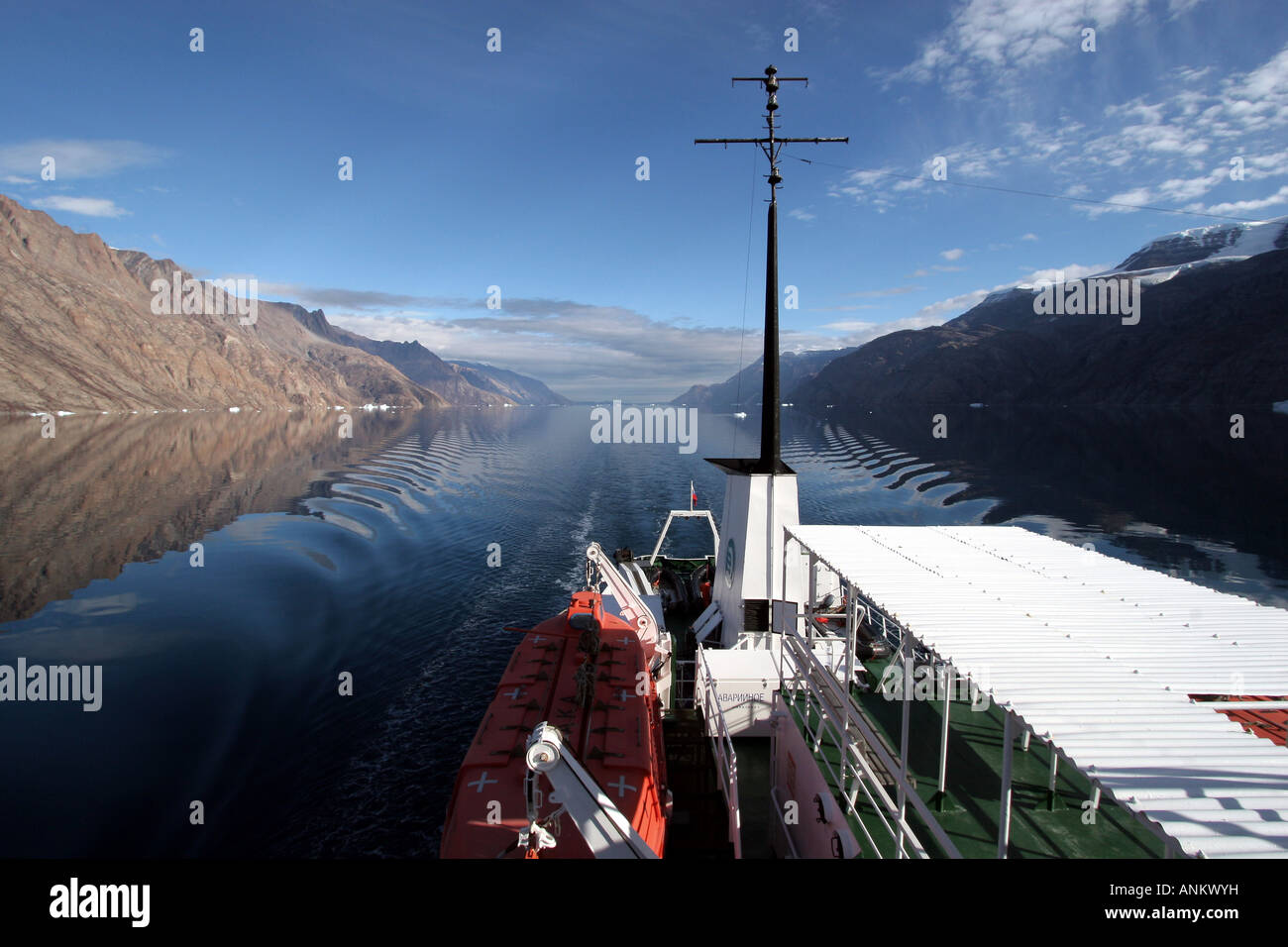fjord of Scoresby sund in Greenland Stock Photo - Alamy