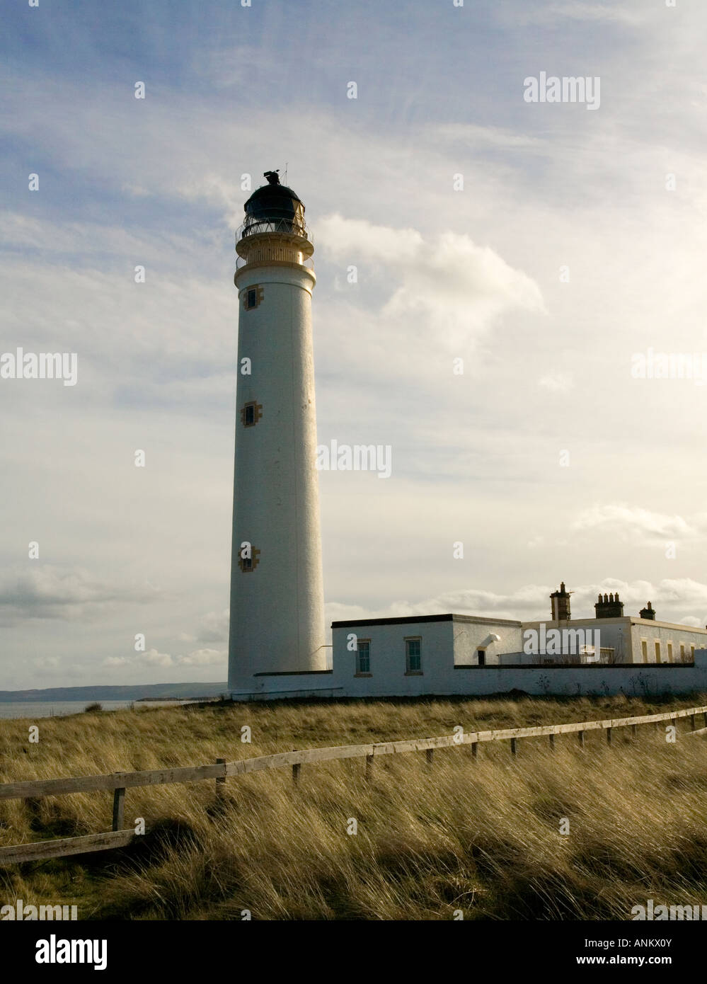 Lighthouse at Barn Ness Stock Photo - Alamy