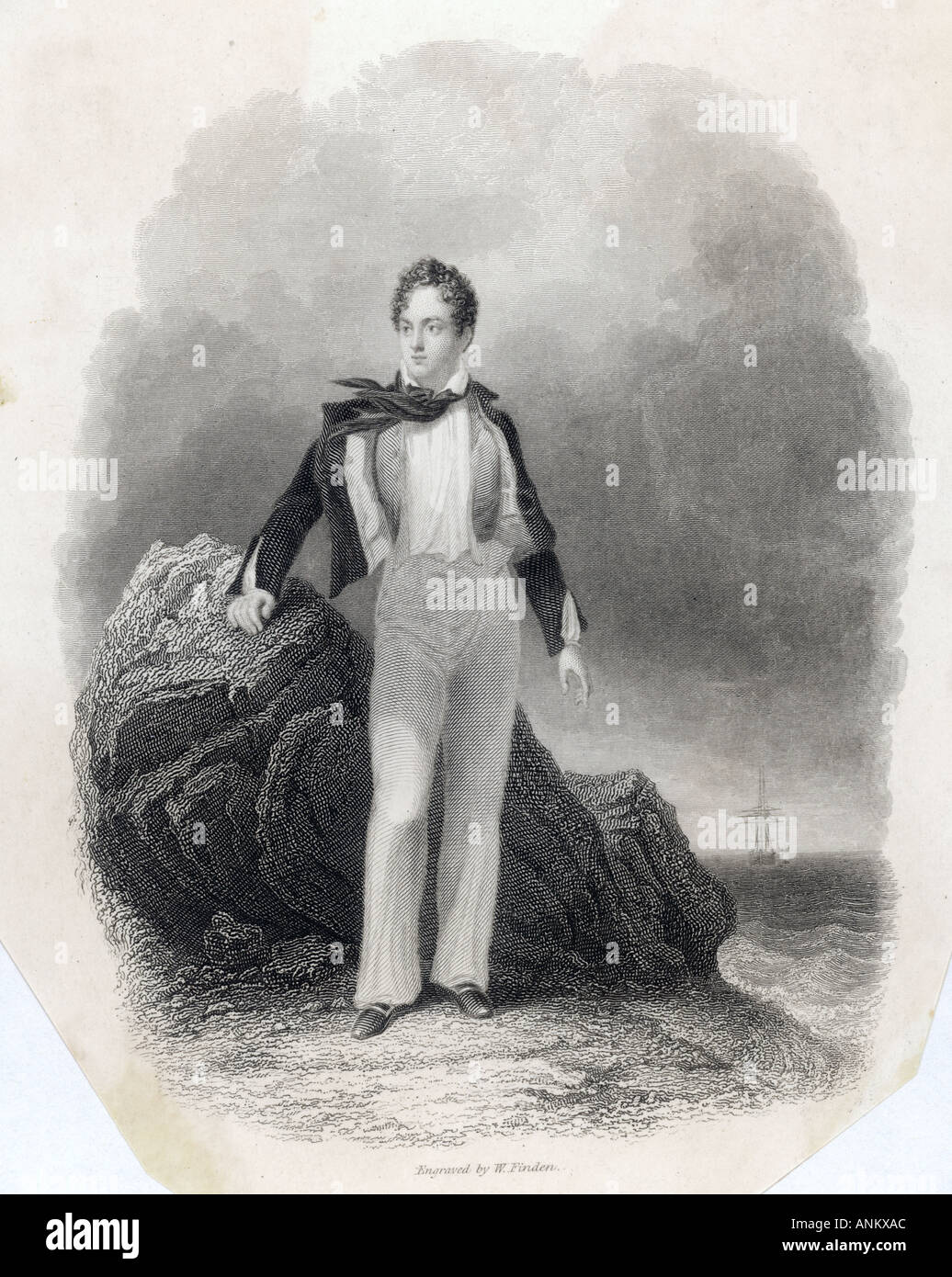 George Gordon Lord Byron English Romantic Poet High Resolution Stock ...