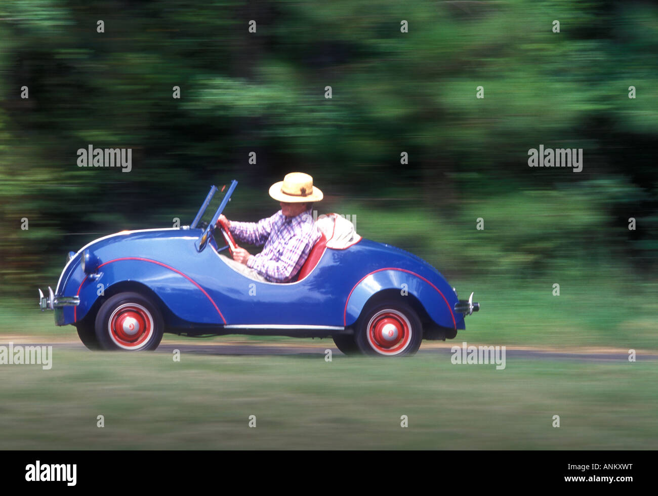 1950 s Micro car being driven at speed Stock Photo - Alamy