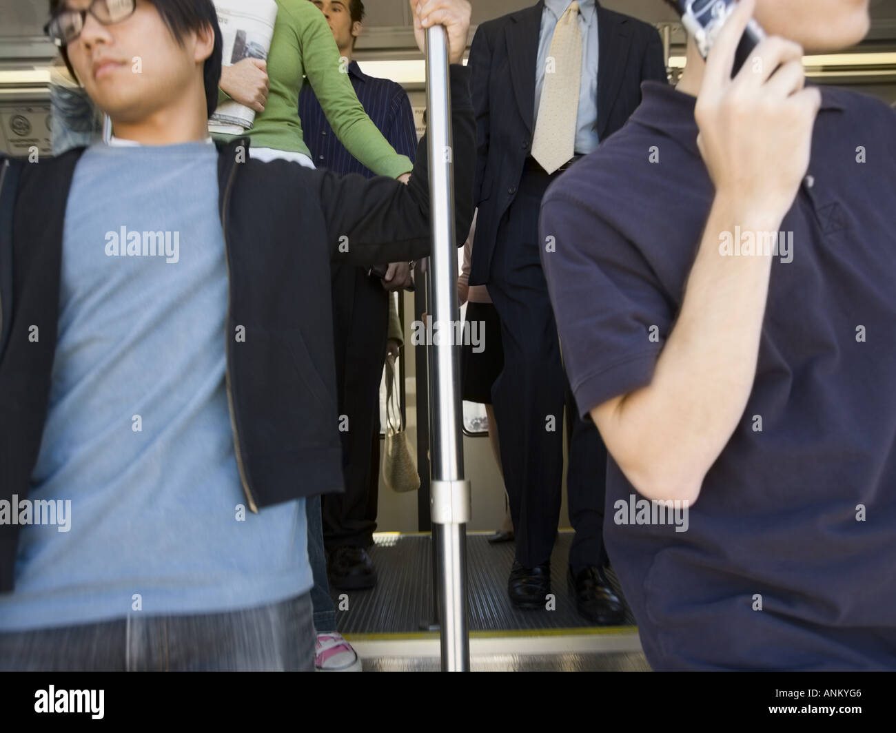 Woman exiting bus hi-res stock photography and images - Alamy