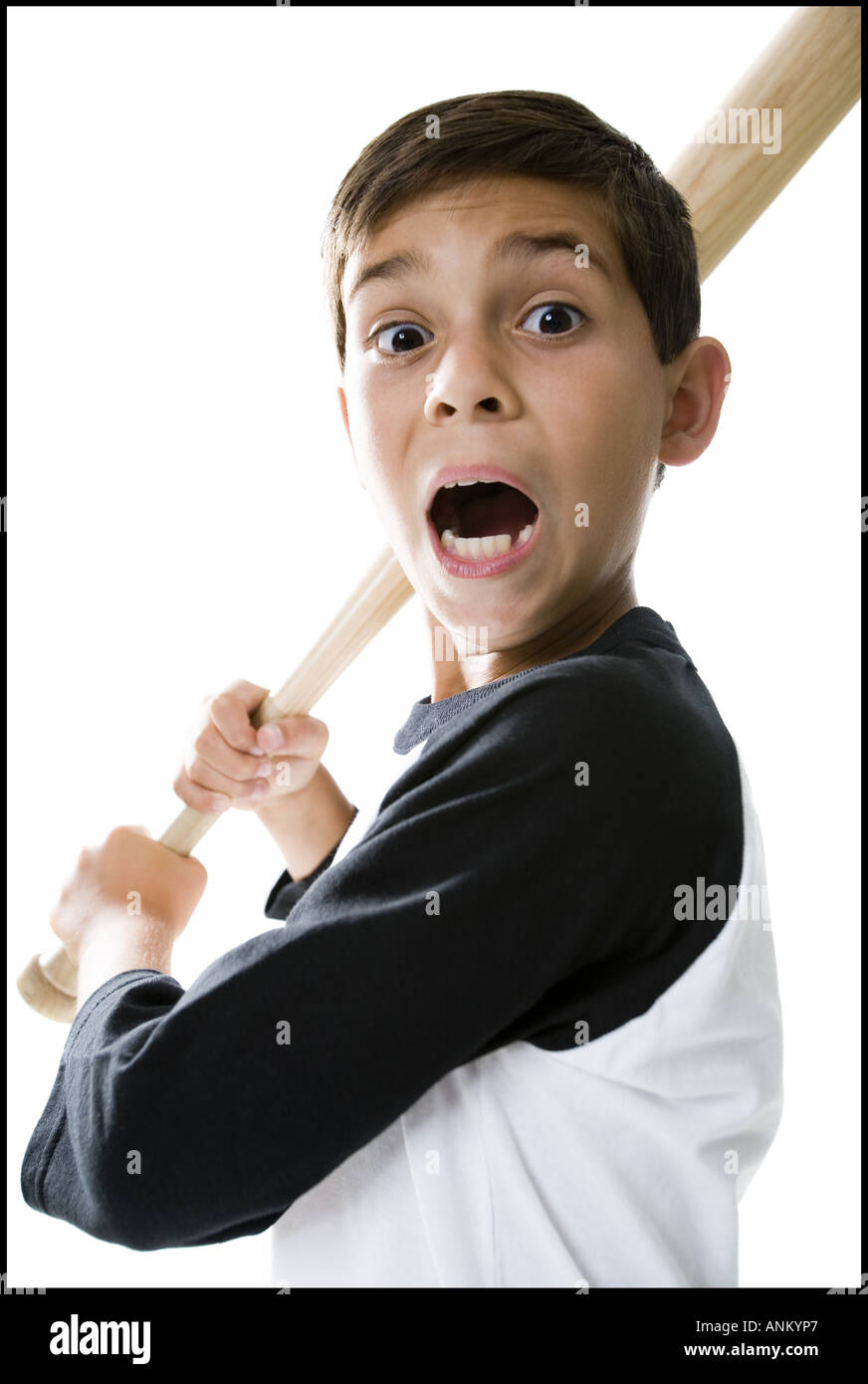 Boy with a baseball bat hi-res stock photography and images - Alamy