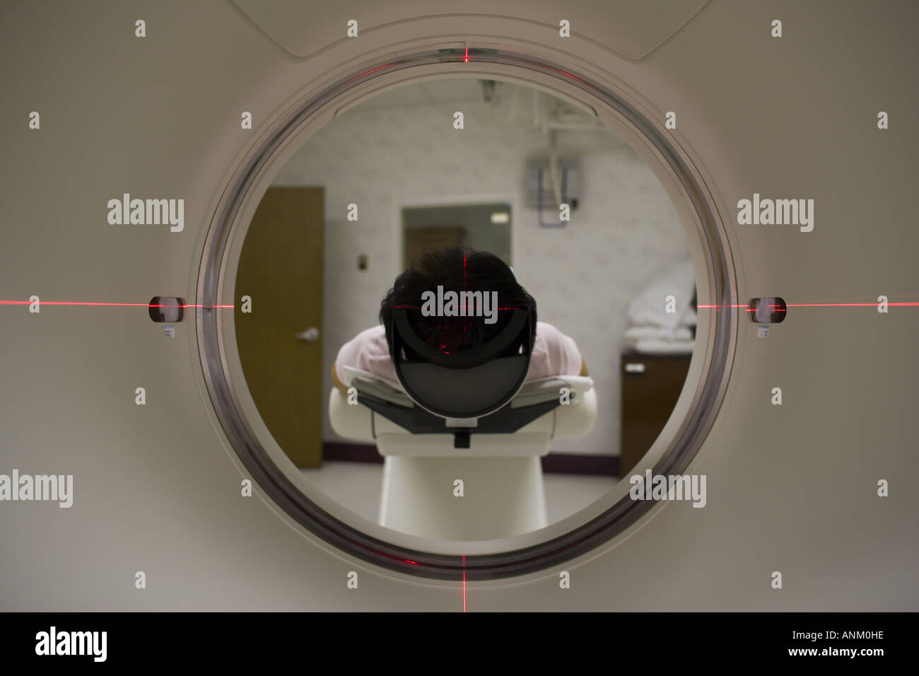 Female patient getting an CAT scan Stock Photo - Alamy