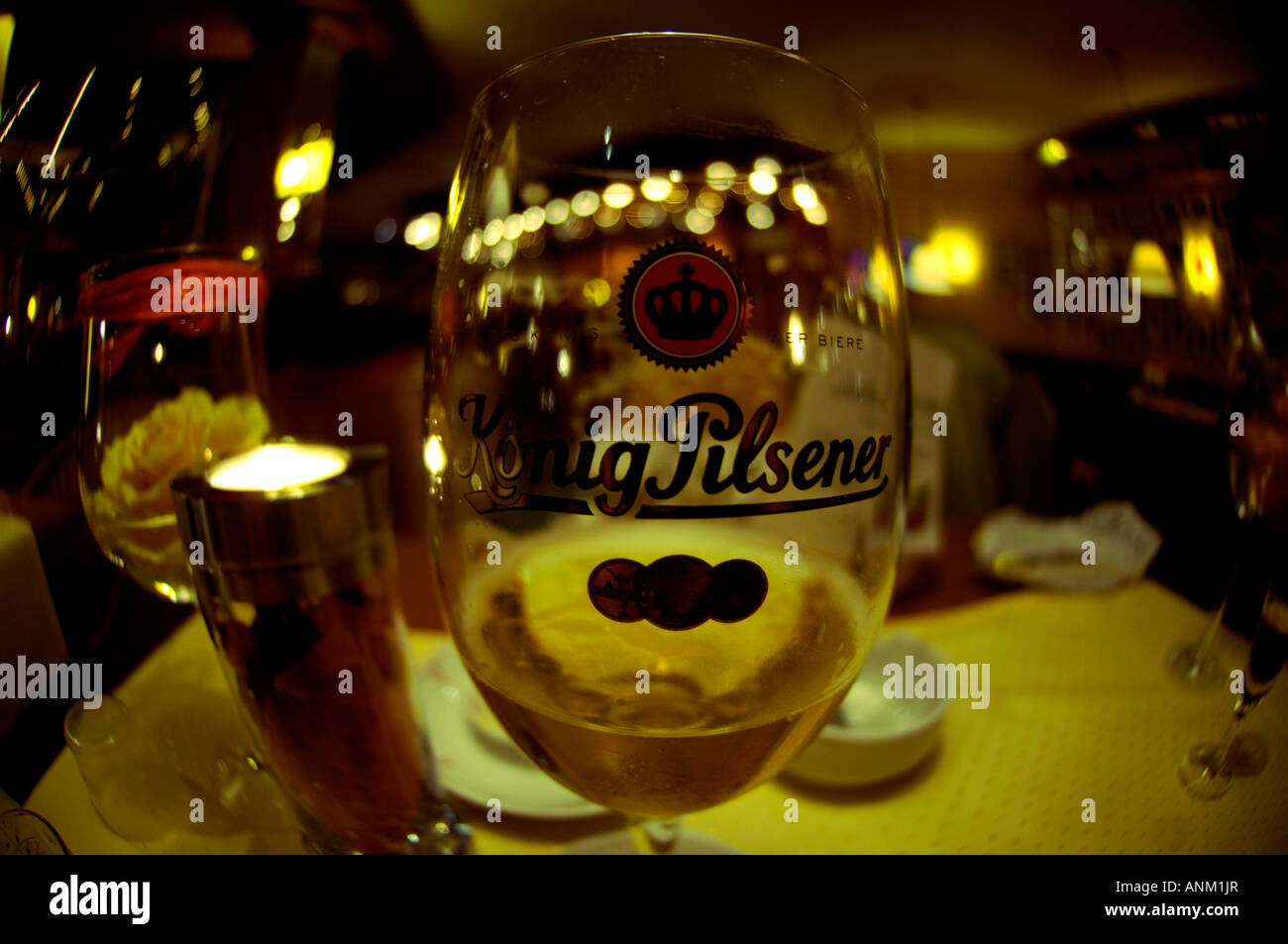 konig pilsener bier beer lager alcohol german bar deutschland Stock ...